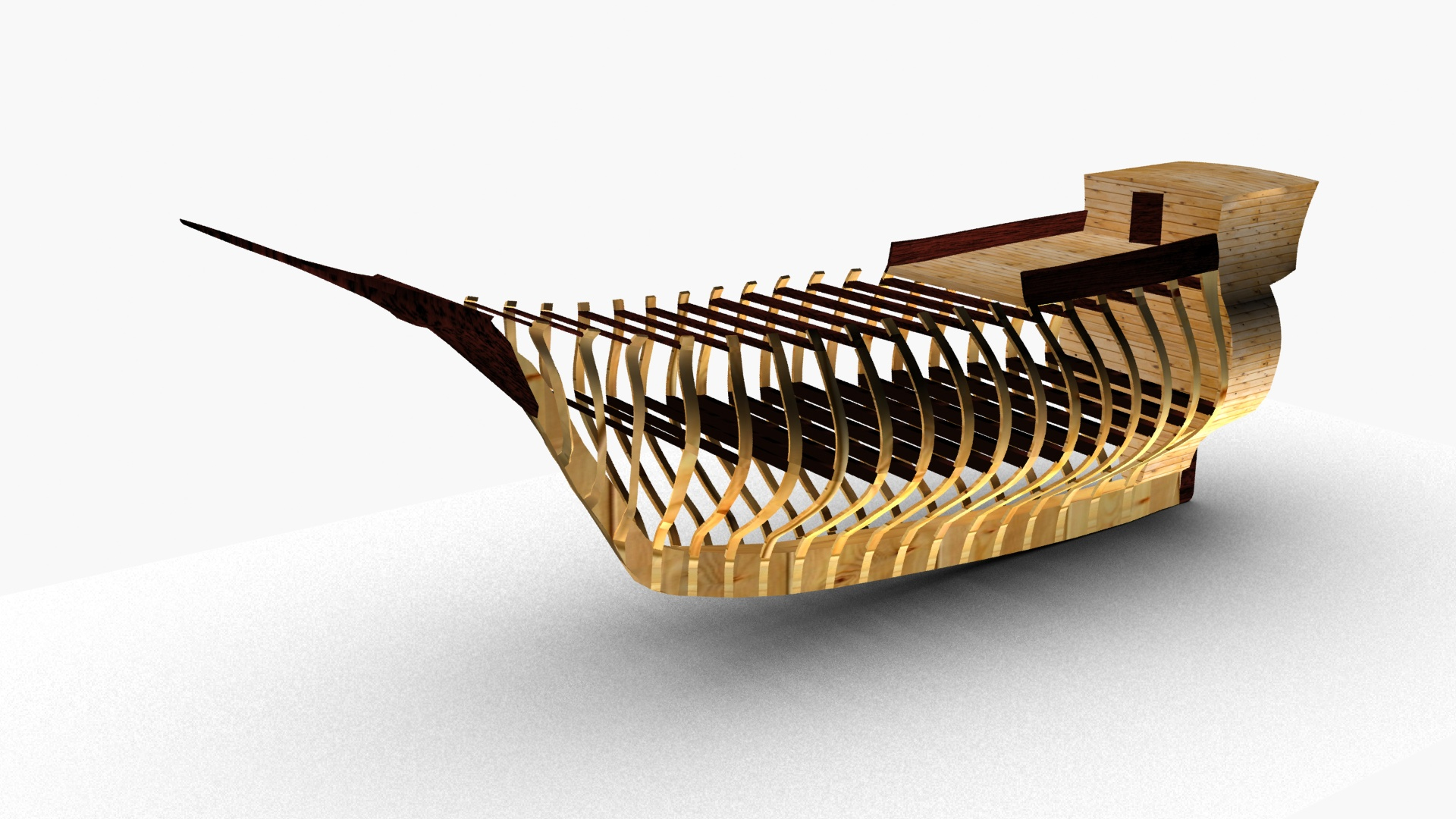 3D Wooden ship skeleton model - TurboSquid 2166562
