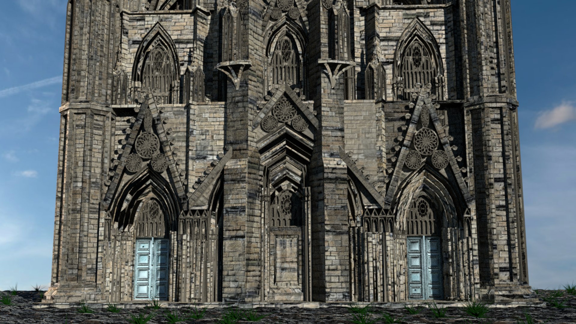 3D Victorian Neo-gothic Facade Gothic - TurboSquid 1154351