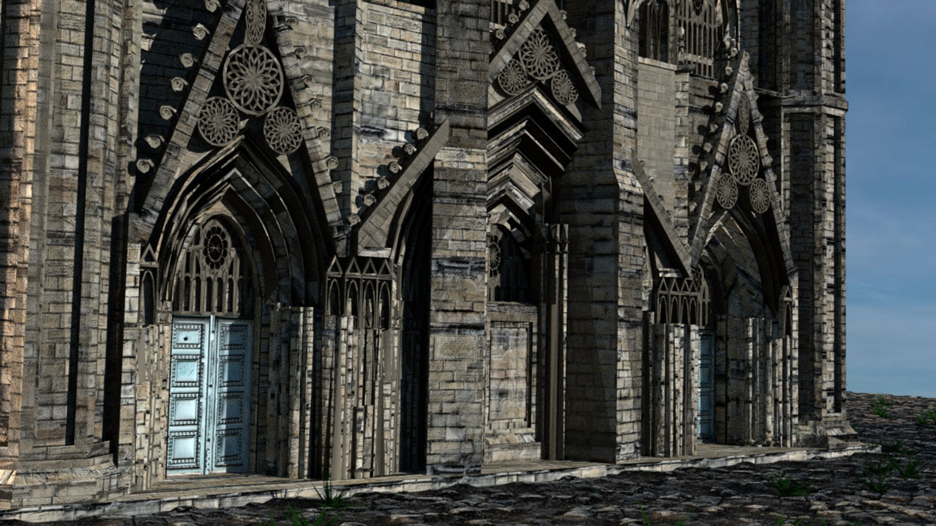 3D Victorian Neo-gothic Facade Gothic - TurboSquid 1154351