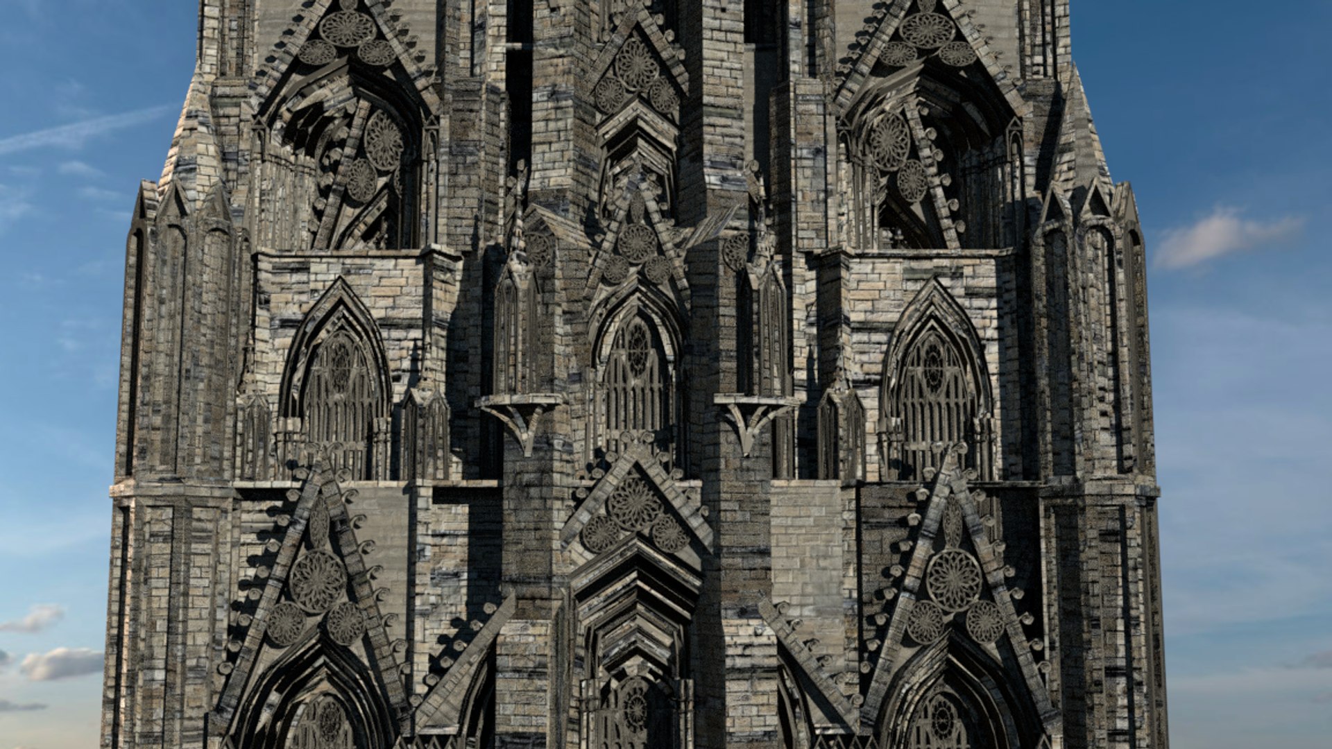 3D Victorian Neo-gothic Facade Gothic - TurboSquid 1154351