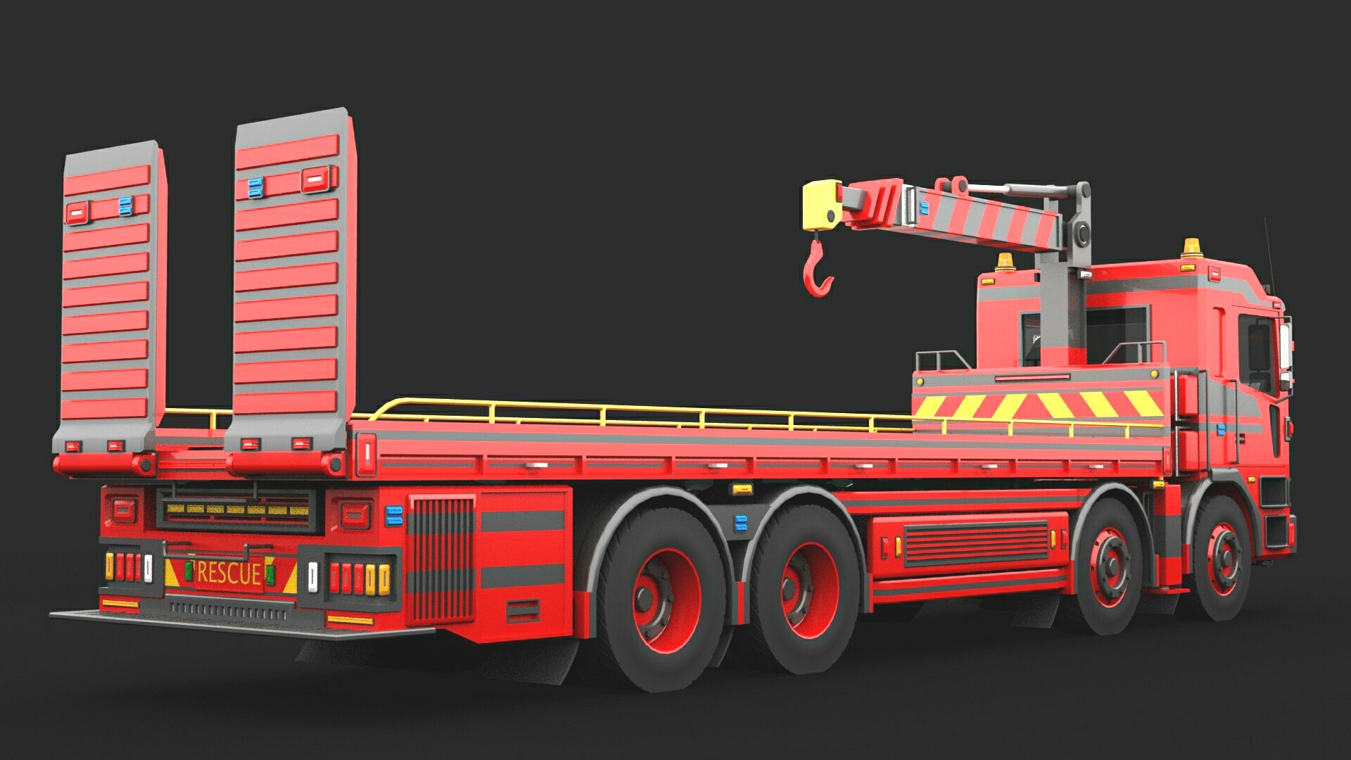 3D Emergency Unit Loader Truck - TurboSquid 1832116