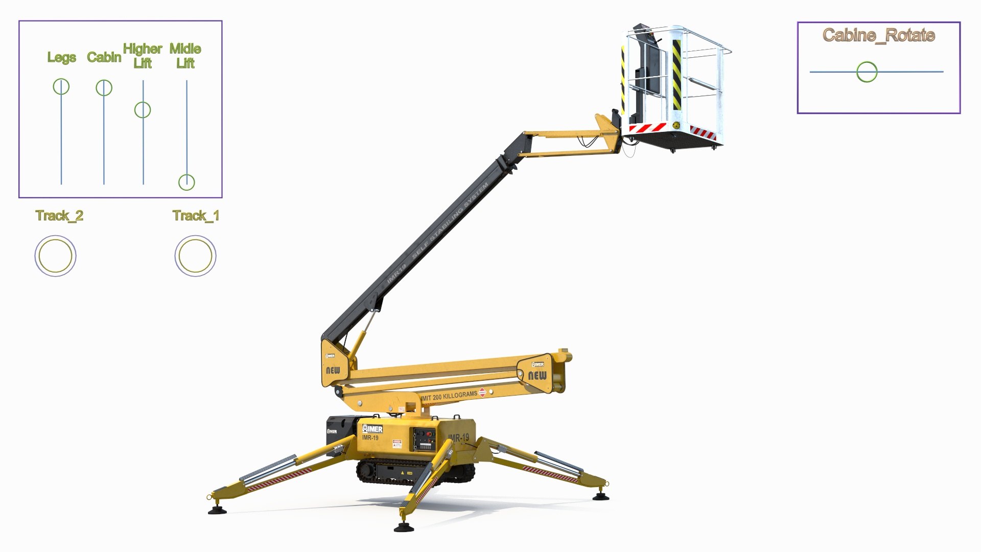 3D Industrial Articulated Boom Lift Rigged - TurboSquid 2292895