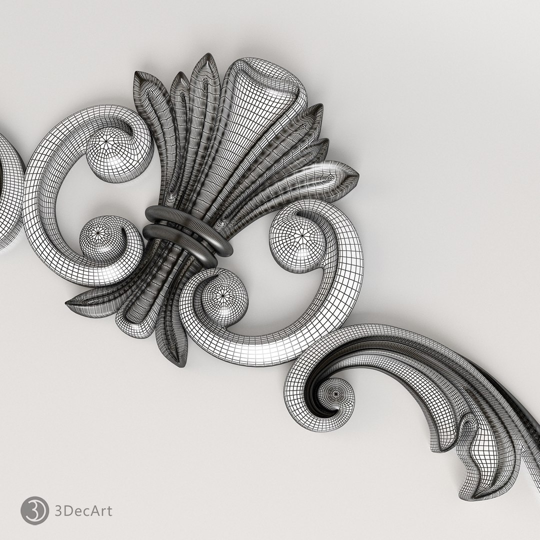 Carved Scroll Cnc 3d X