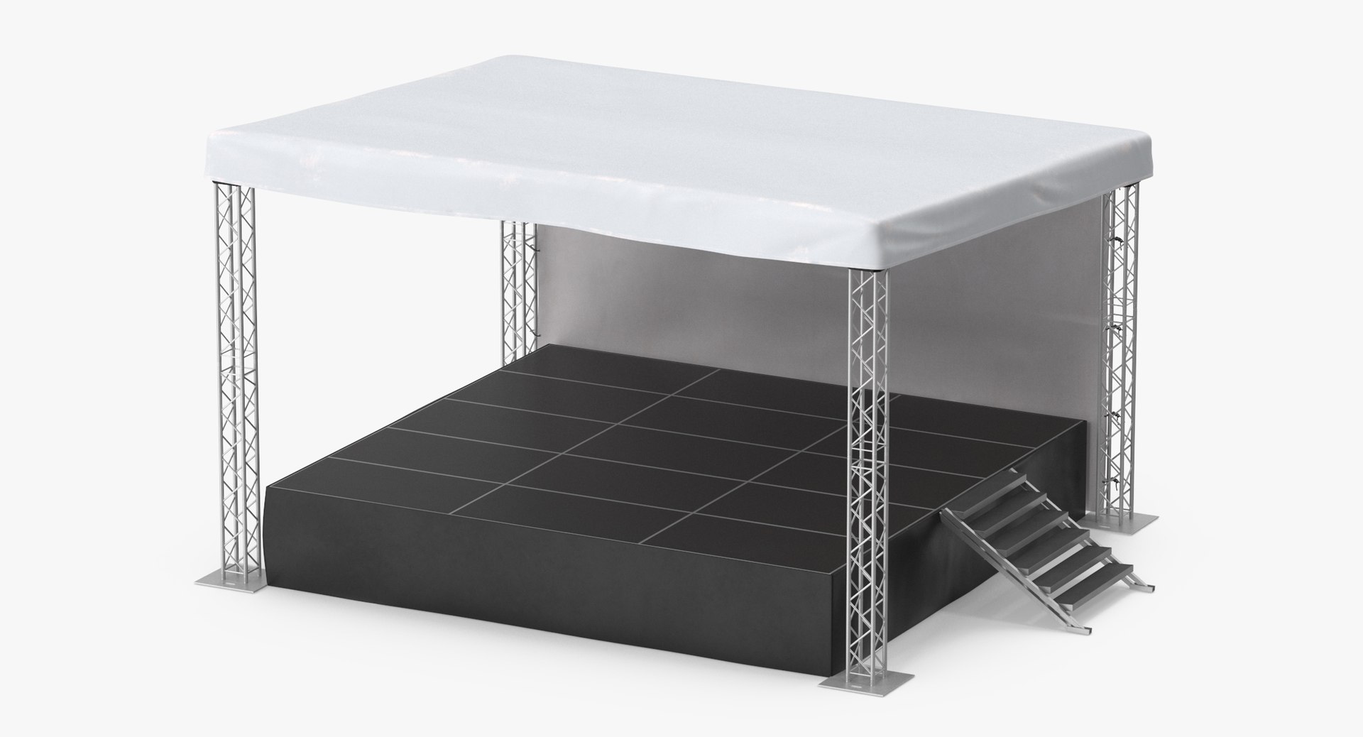 3D Outdoor Concert Stage Small Model - TurboSquid 1223370