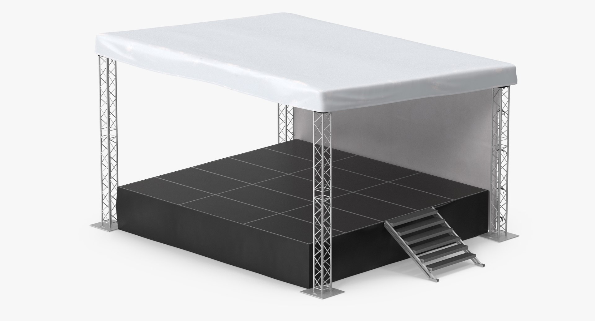 3D Outdoor Concert Stage Small Model - TurboSquid 1223370