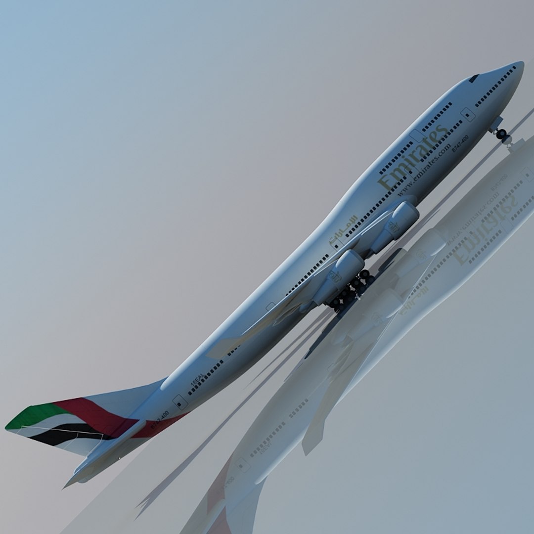 3d boeing 747 emirates model