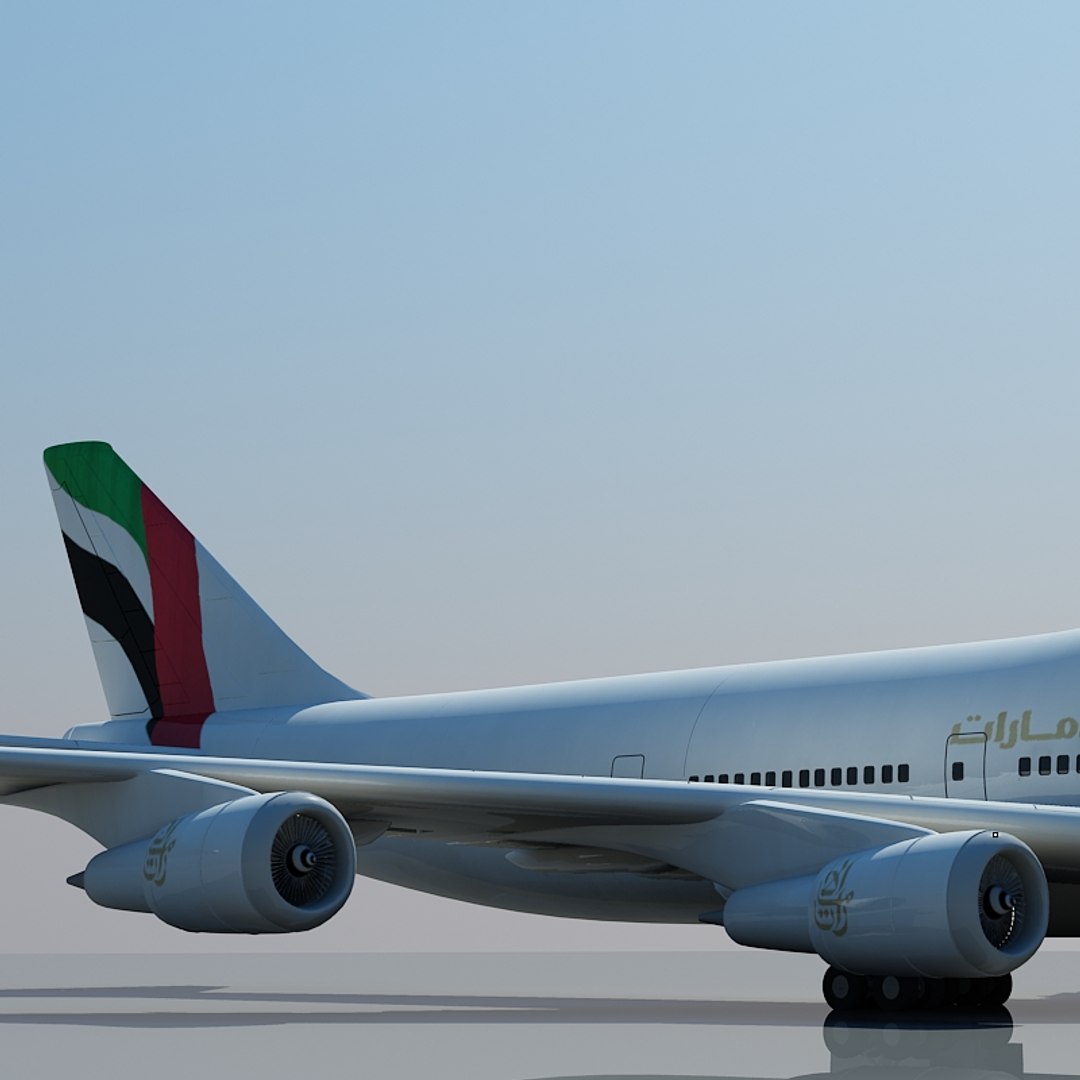 3d boeing 747 emirates model