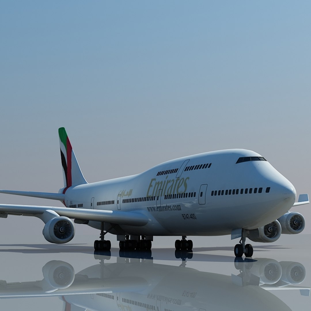 3d boeing 747 emirates model