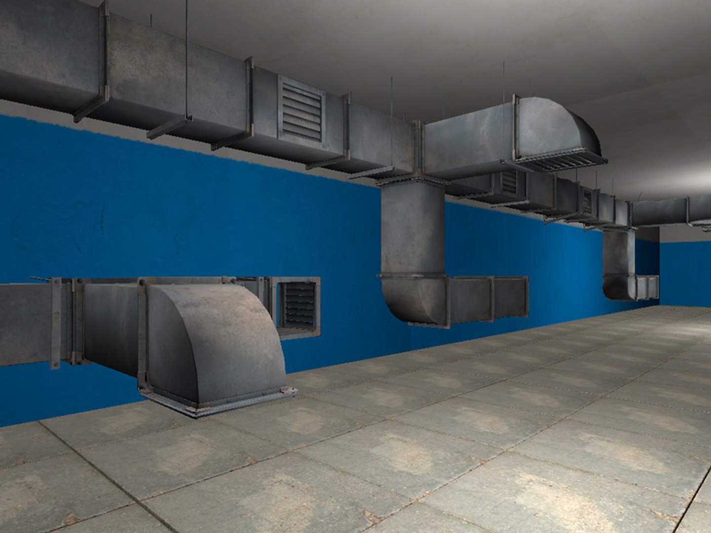 Modular Ventilation Pipes 3d Model