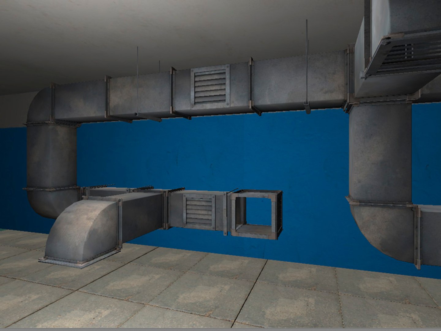 Modular Ventilation Pipes 3d Model