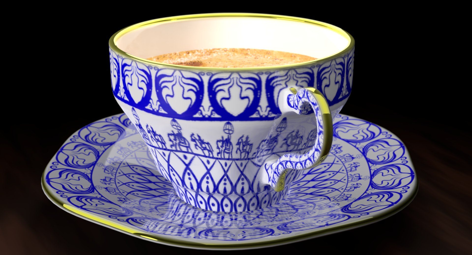Fancy coffee cup model - TurboSquid 1384999