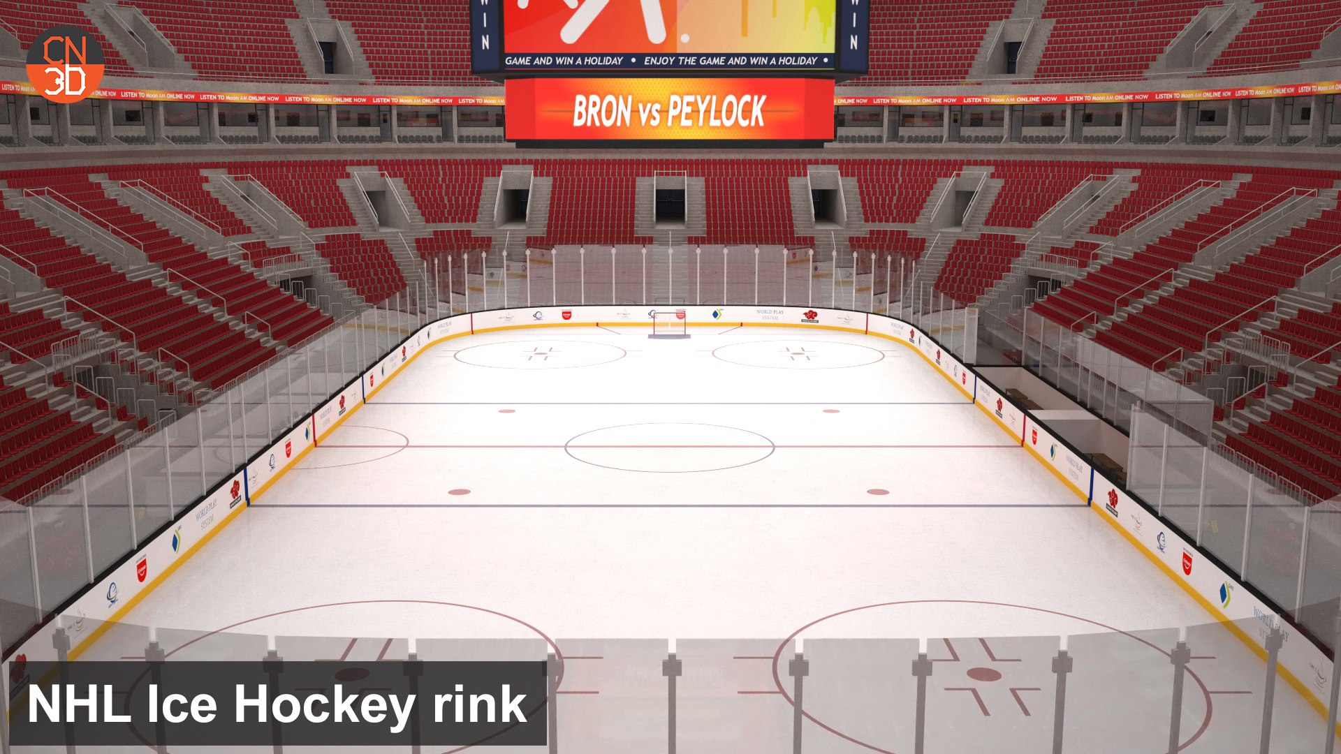 Hockey NHL and IIHF Arena - interior - low poly 3D model - TurboSquid ...