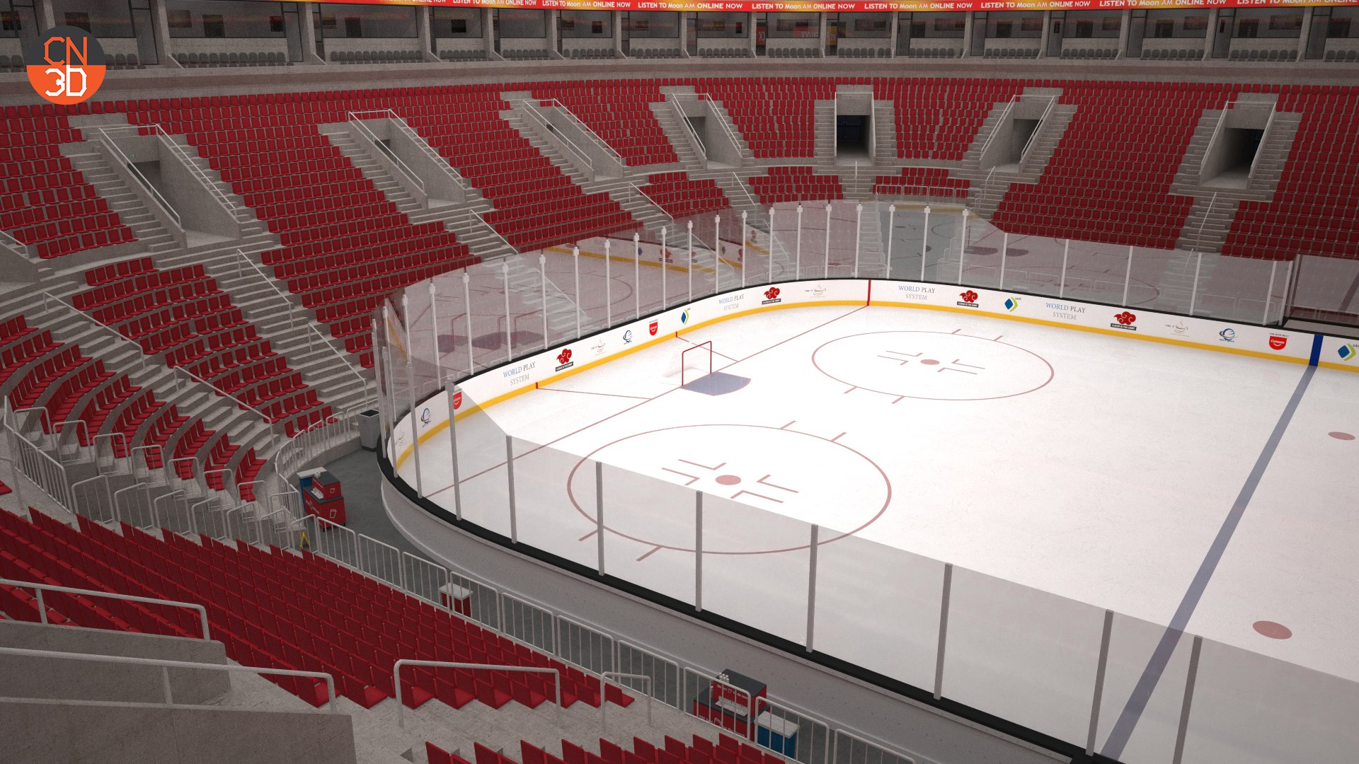 Hockey NHL and IIHF Arena - interior - low poly 3D model - TurboSquid ...