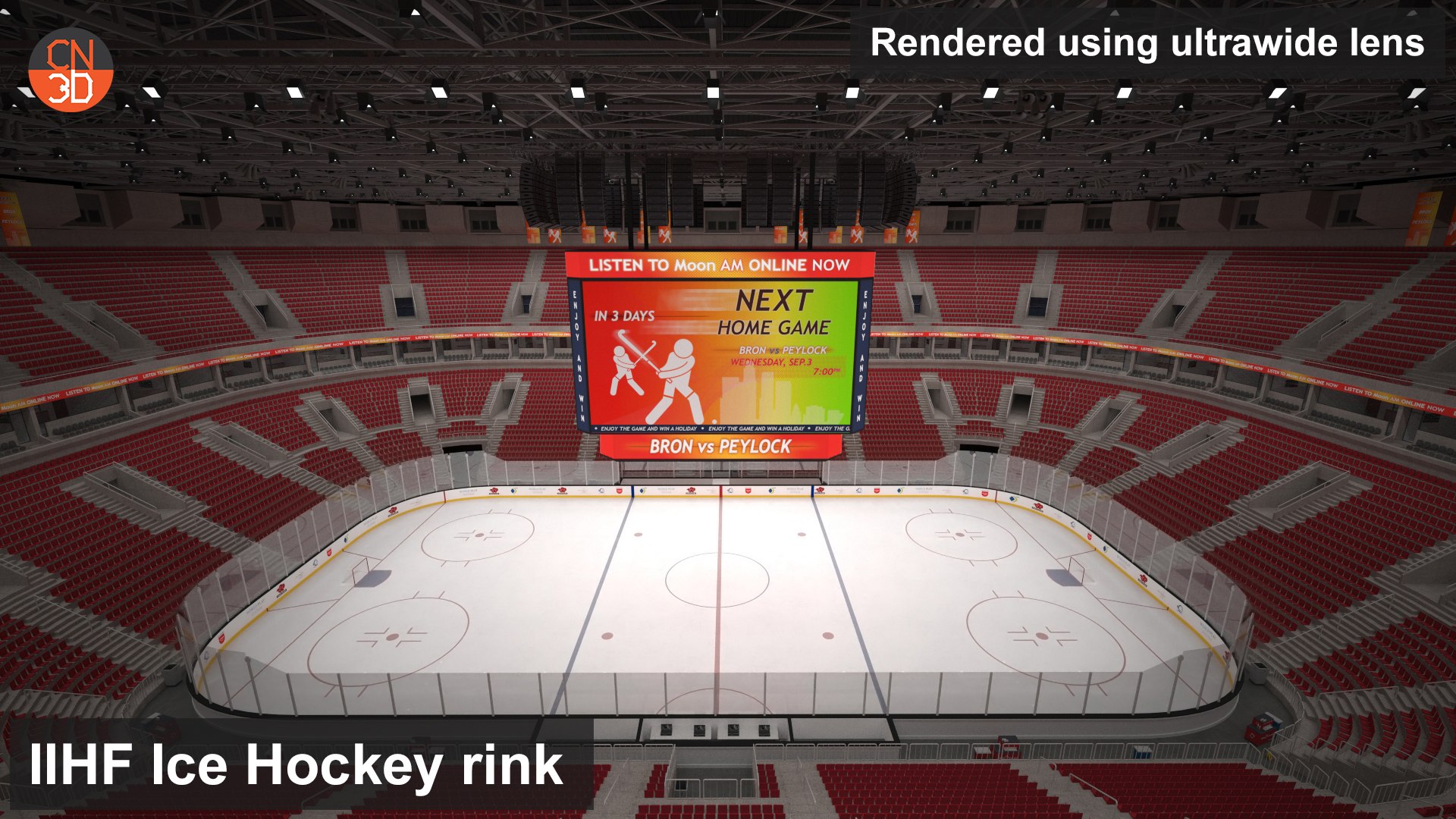 Hockey NHL and IIHF Arena - interior - low poly 3D model - TurboSquid ...