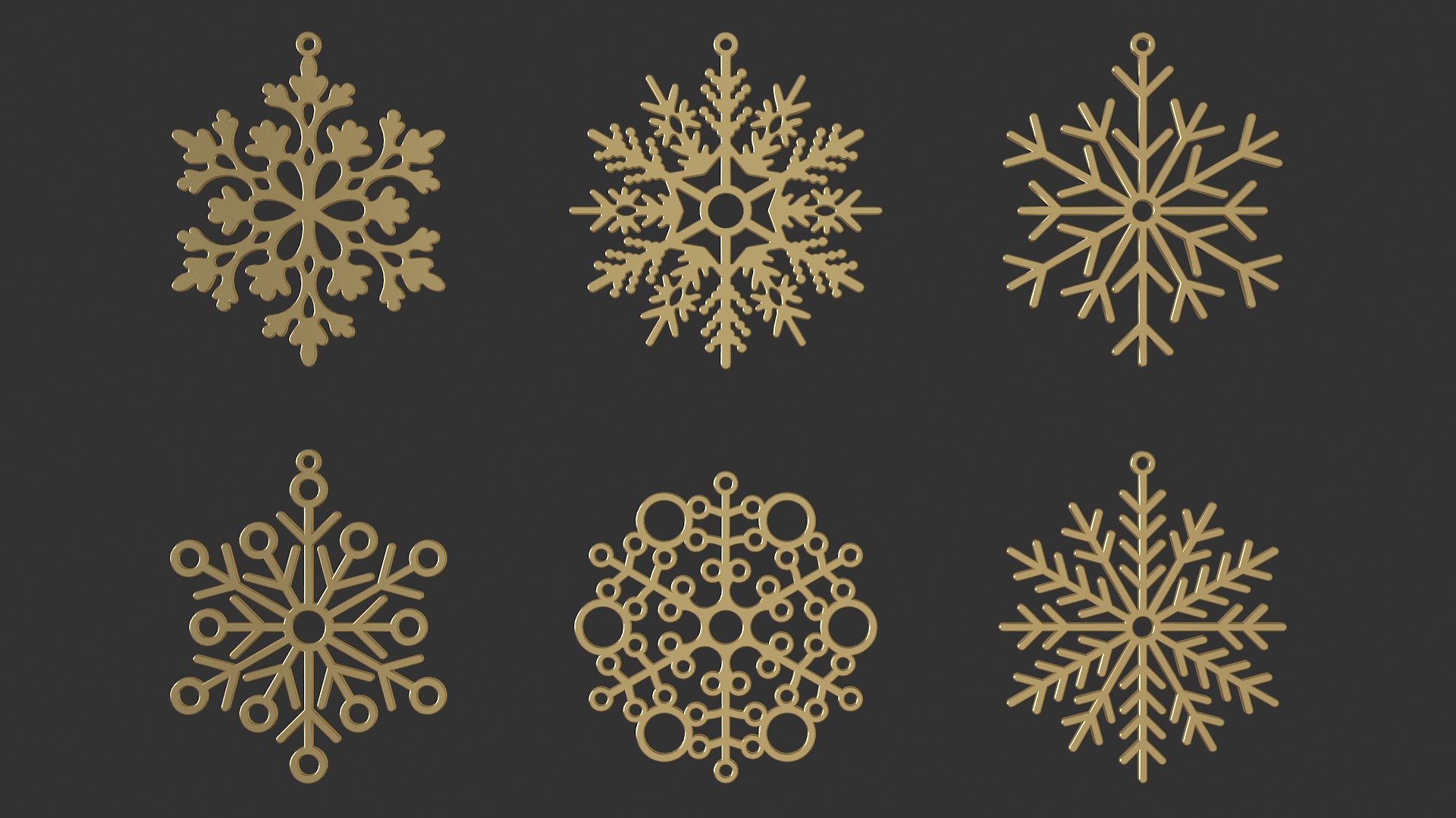 Snowflake Laser Cut 3D Set0001 3D Model - TurboSquid 1972296
