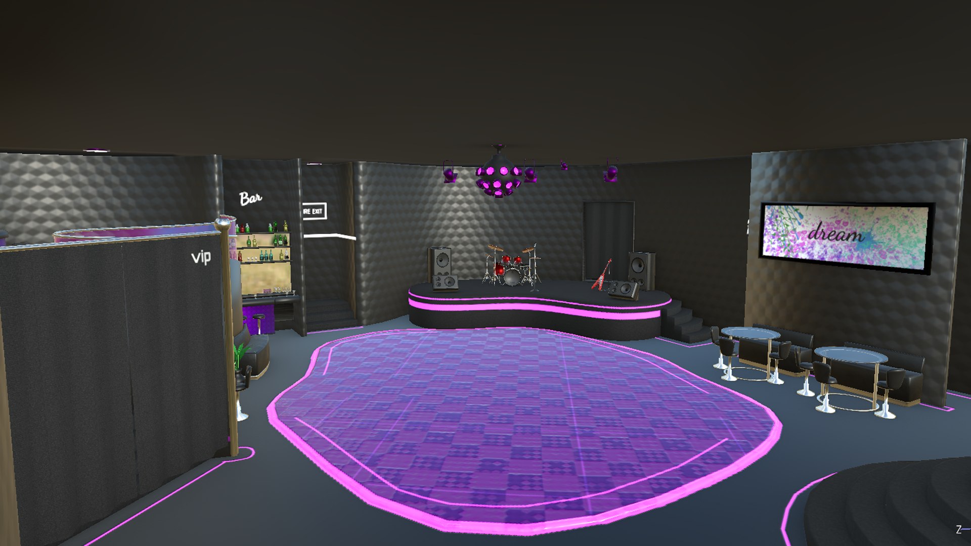 3D Model Night Club Complete - Interior Exterior Environment Design ...