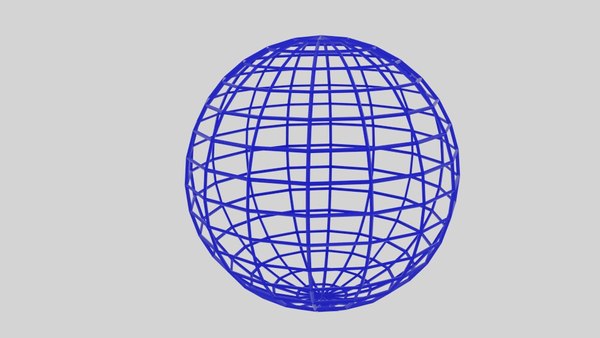 3d model sphere wire bin