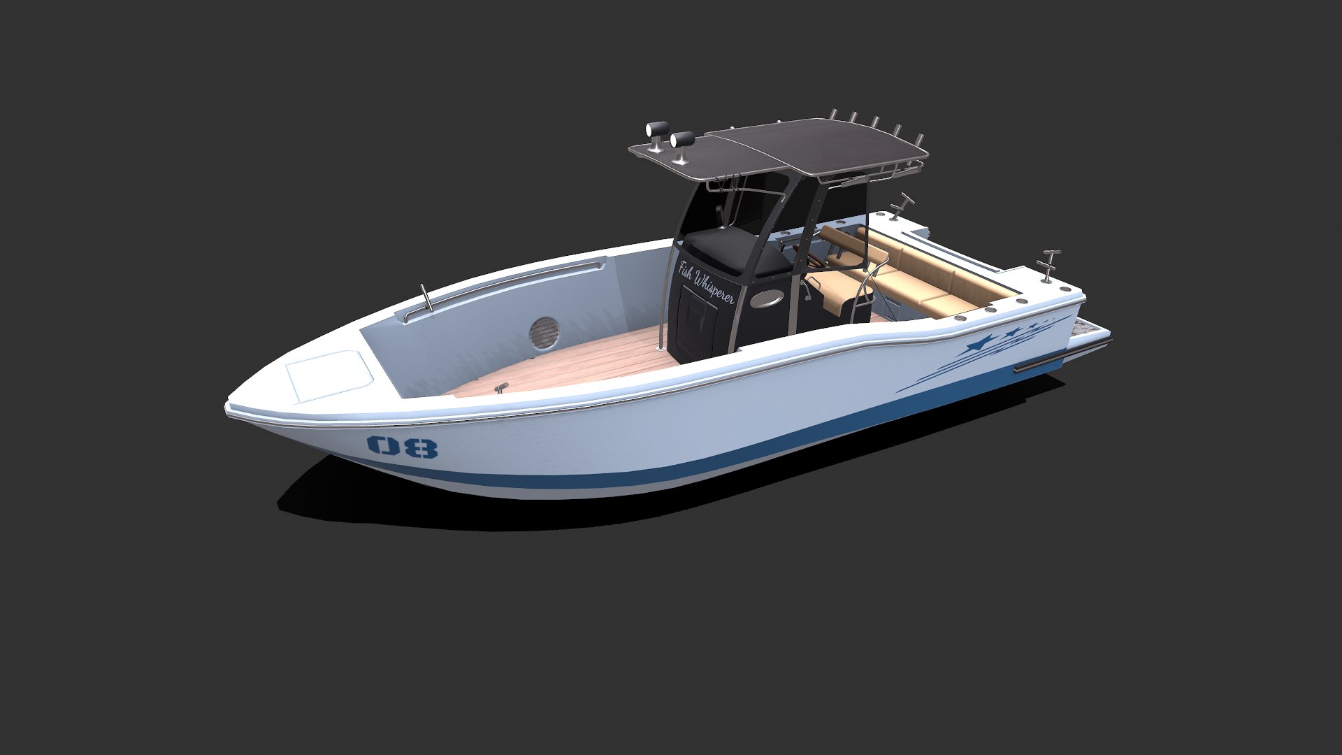 Fishing Boat Low-poly PBR 3D Model - TurboSquid 2147535