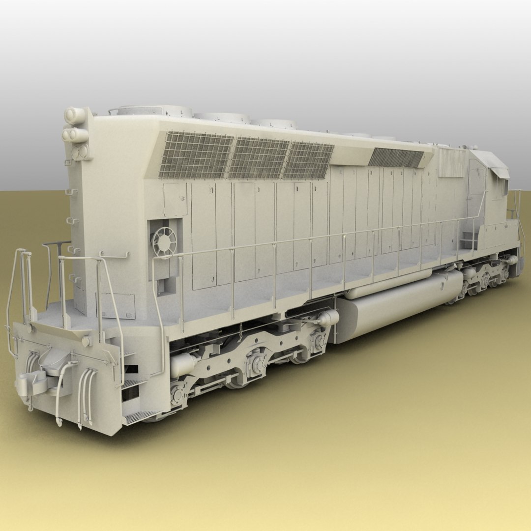 emd sd45 sp locomotive 3d model