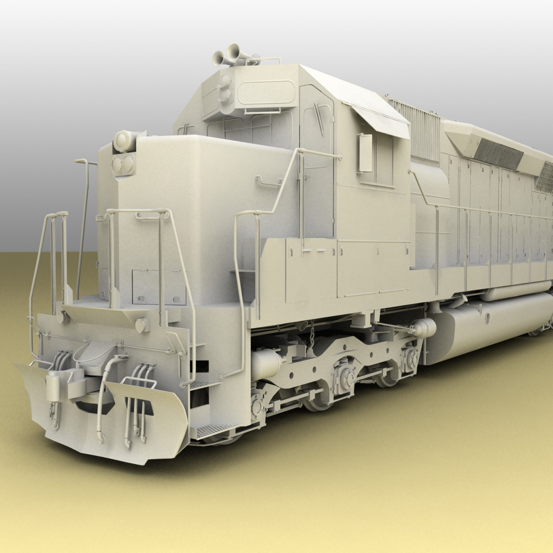 emd sd45 sp locomotive 3d model