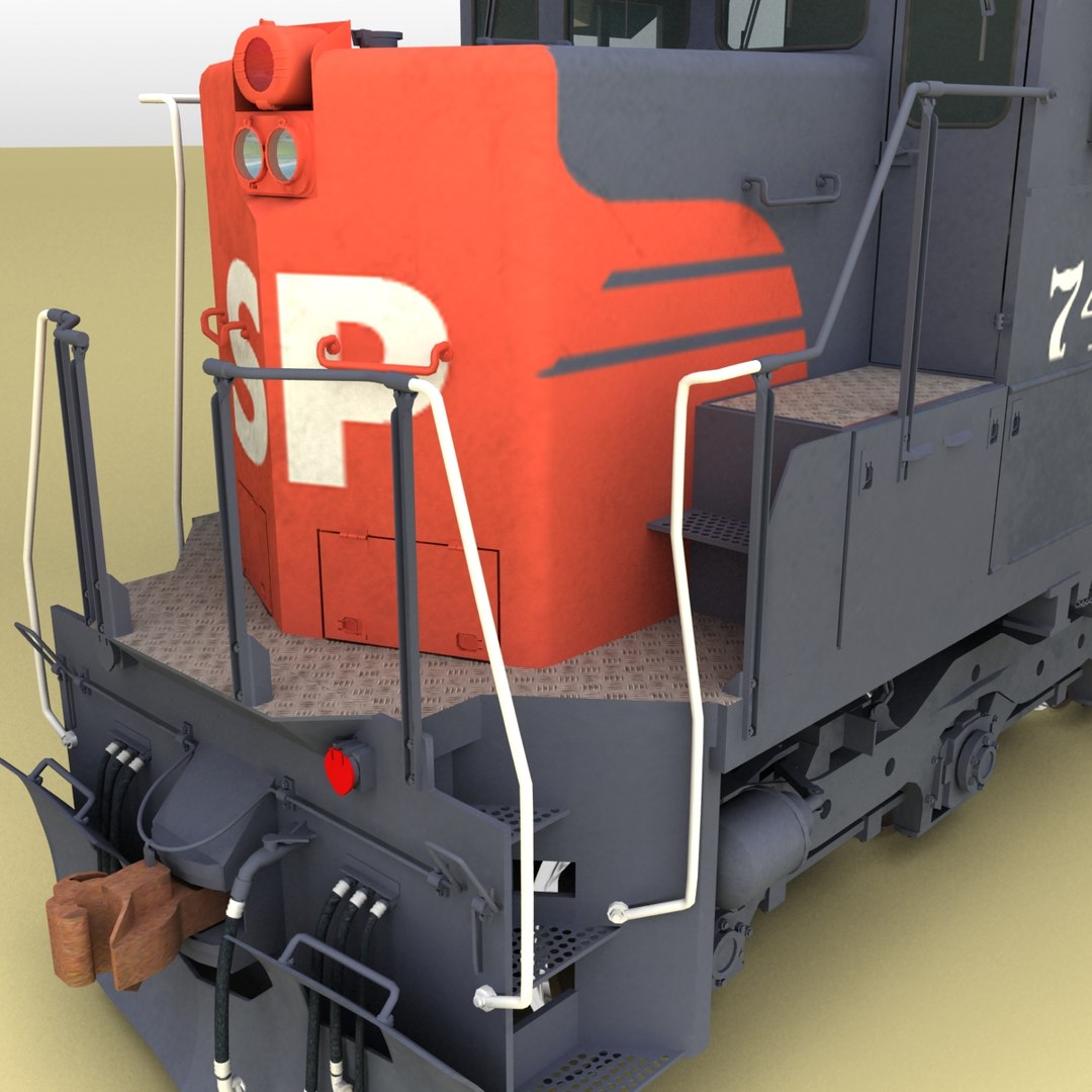 emd sd45 sp locomotive 3d model