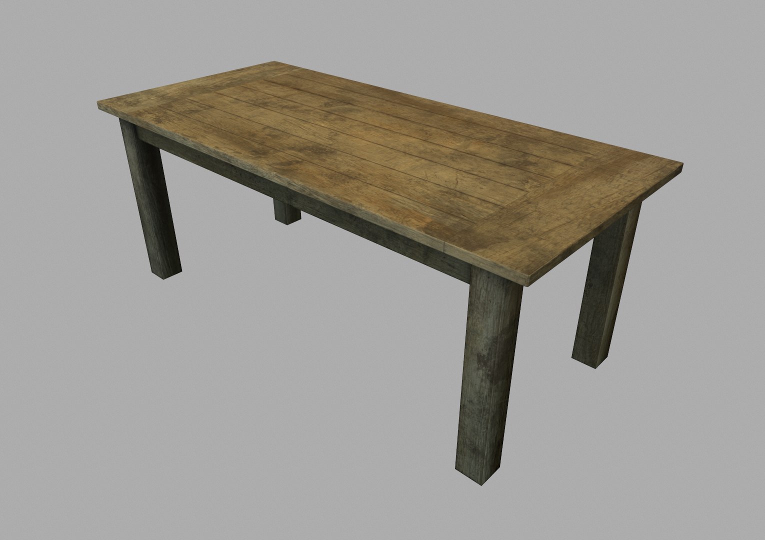 3d Model Of Wooden Table Asset