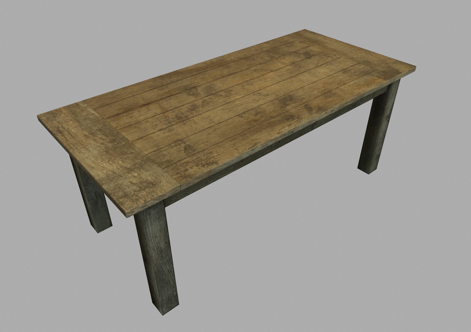 3d Model Of Wooden Table Asset