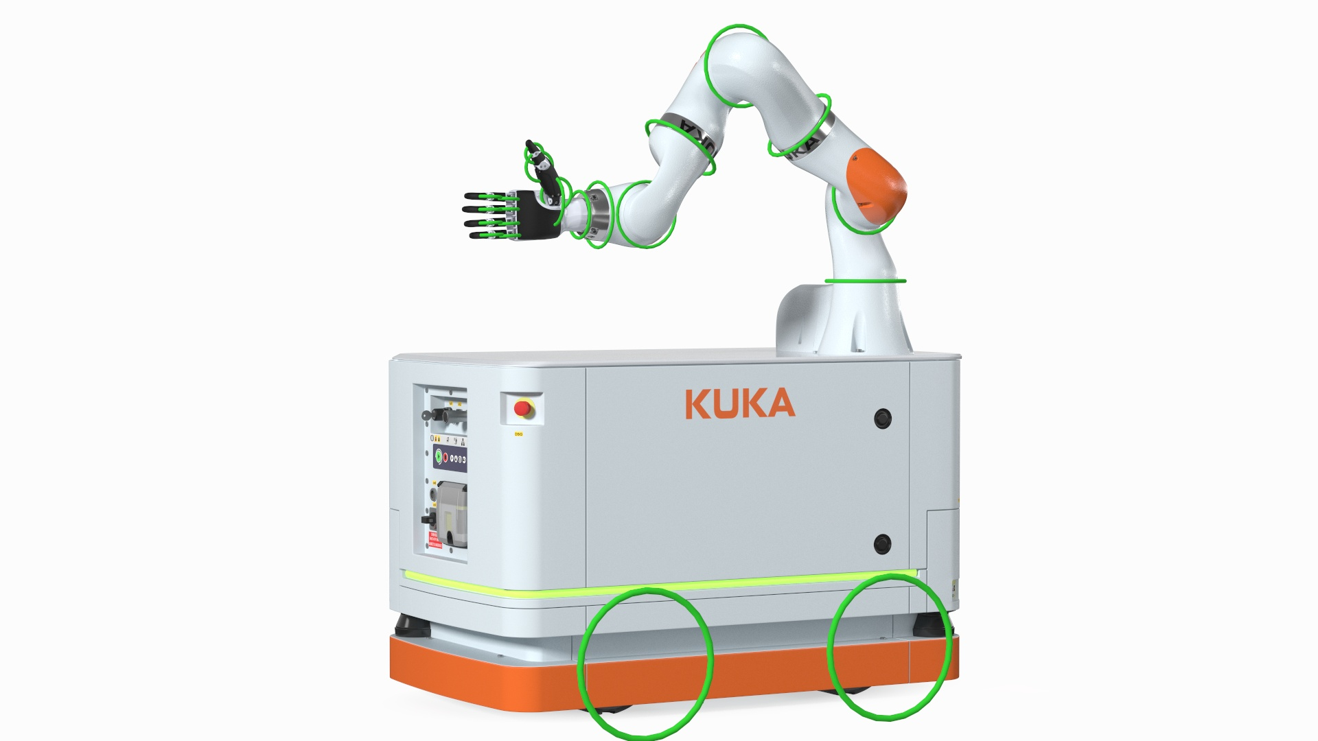 3D Mobile Robot KUKA And Dexterous Hand Rigged - TurboSquid 2328299