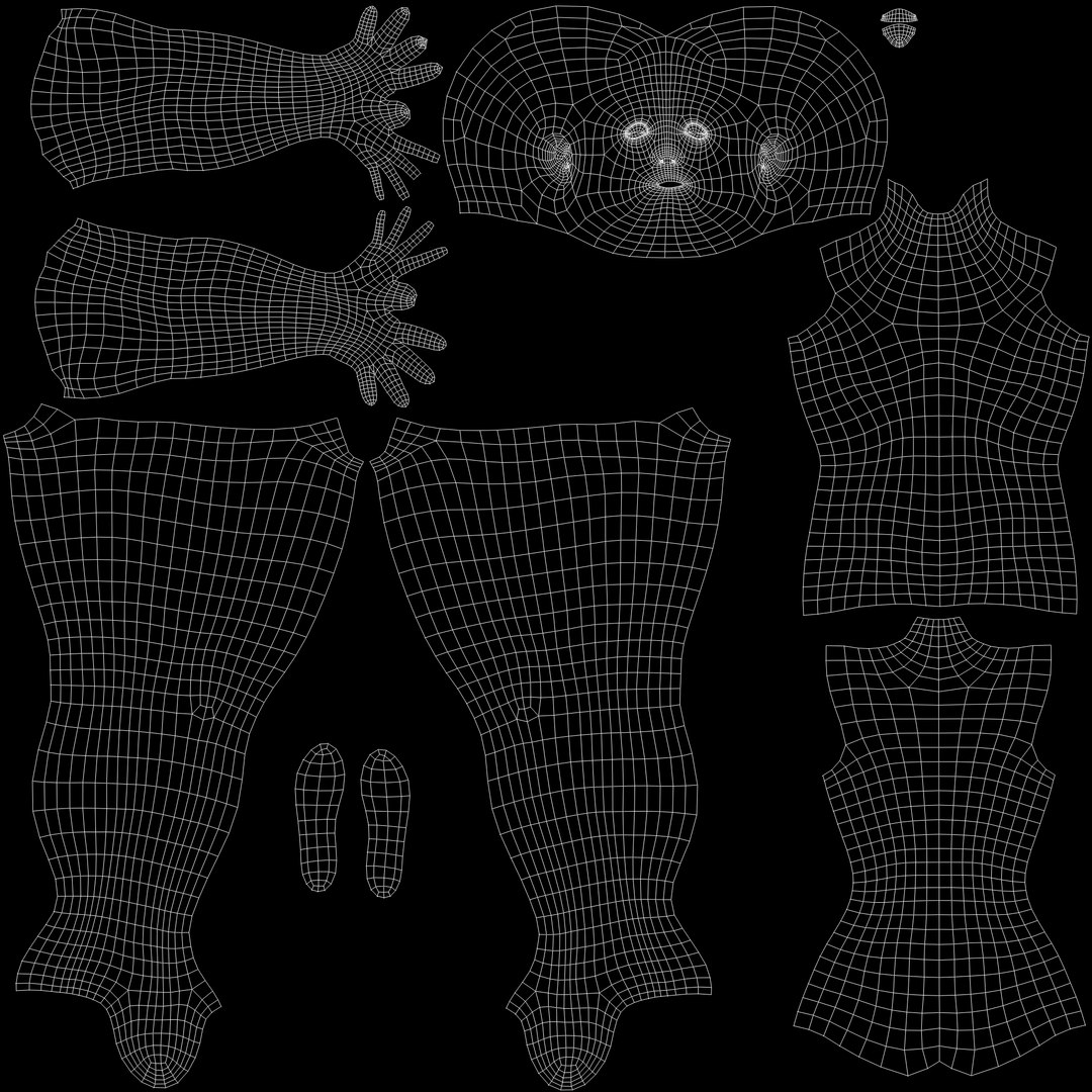 Base Mesh Female Superhero Ma