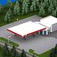 3dsmax Exxon Gas Station