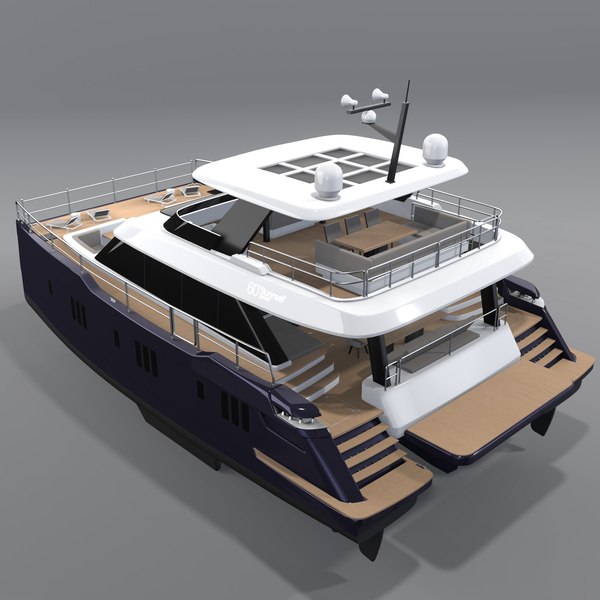 modelo 3d 3D Catamaran Sunreef 60 Powercat Purple - TurboSquid 2046088