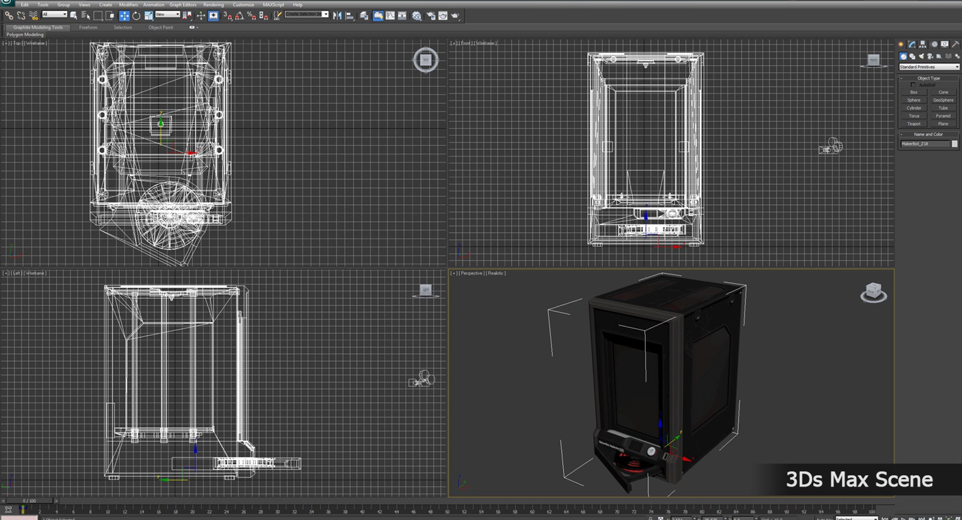 3d model maker bot z18 printer