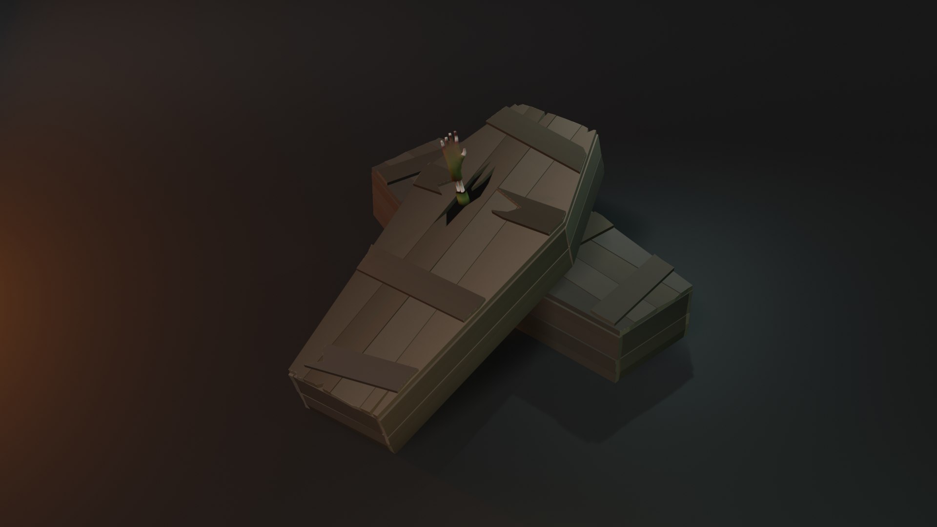 Coffins Zombie Hand 3D - TurboSquid 1464905