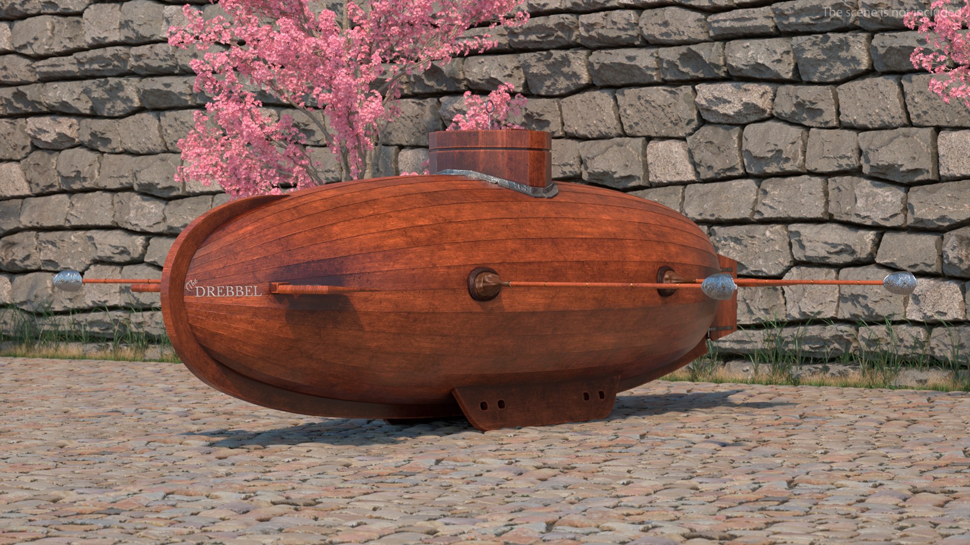 Realistic Model Of Drebbel Submarine Rigged For Maya 3D Model ...
