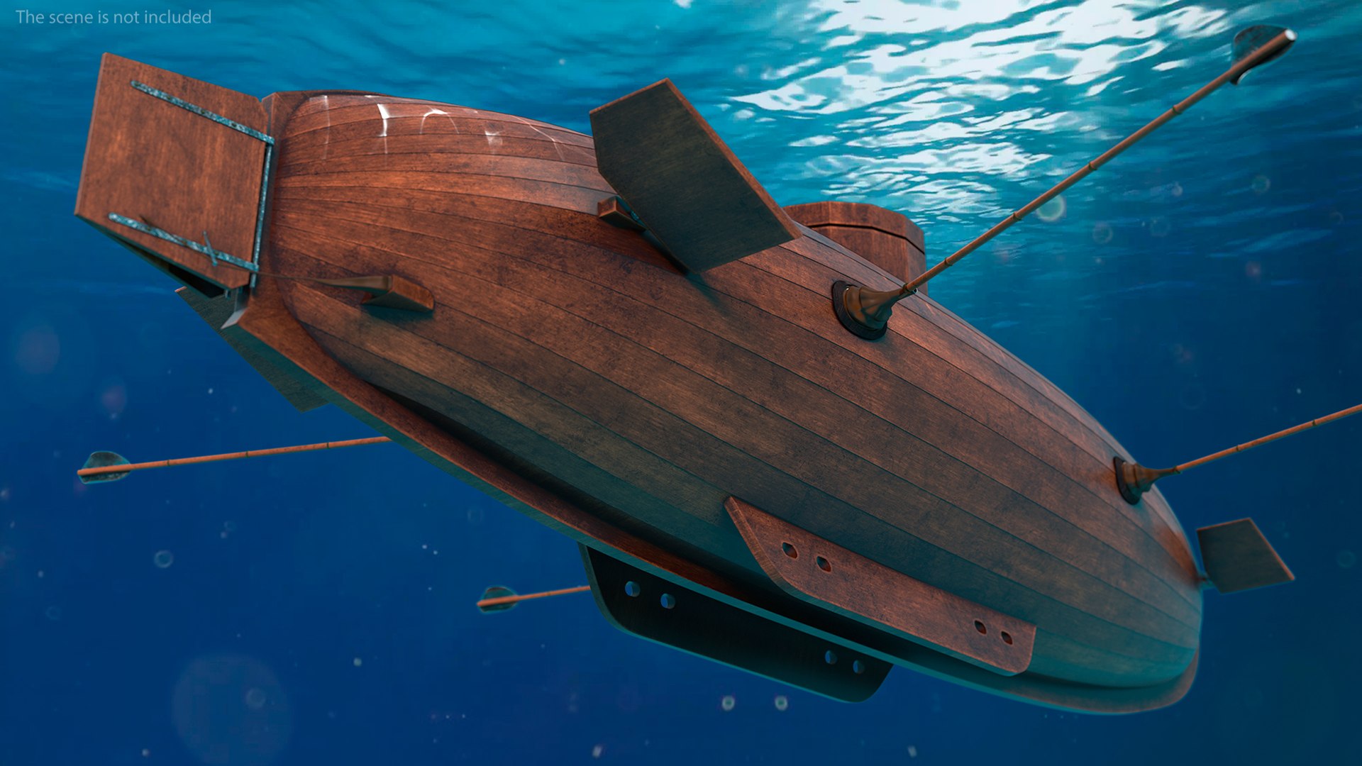Realistic Model Of Drebbel Submarine Rigged For Maya 3D Model ...