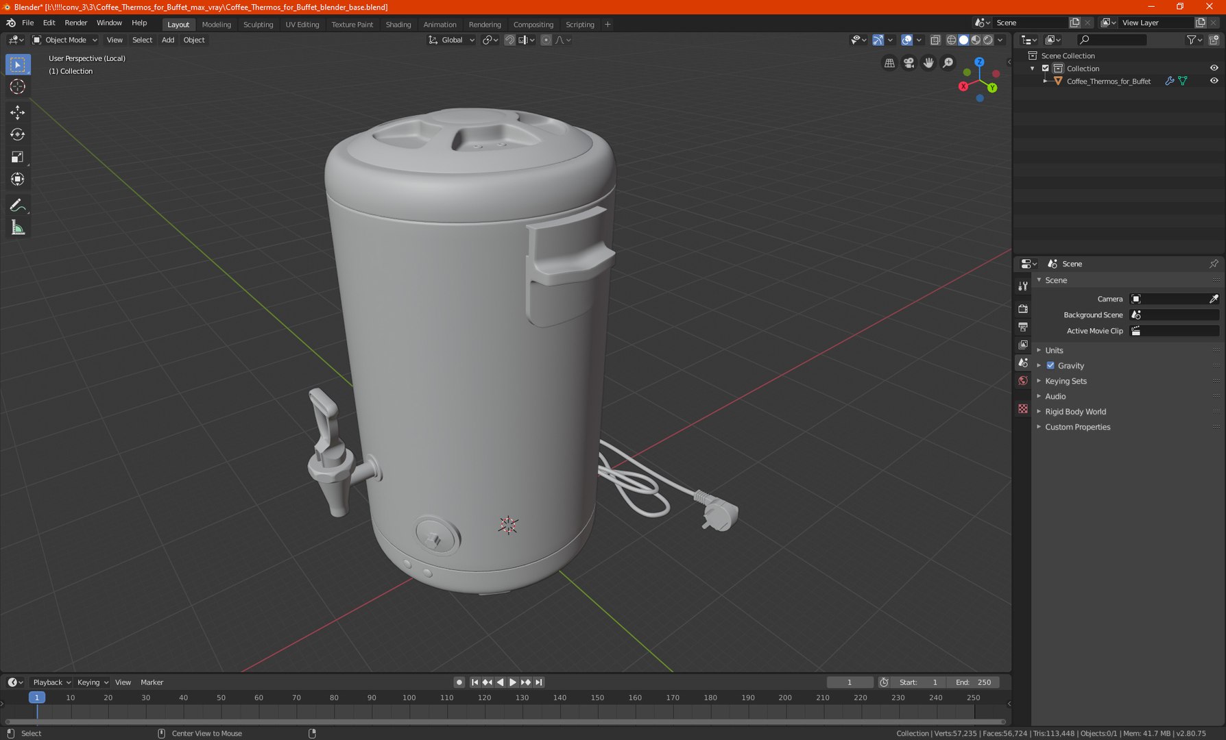 Coffee Thermos for Buffet model - TurboSquid 1948187