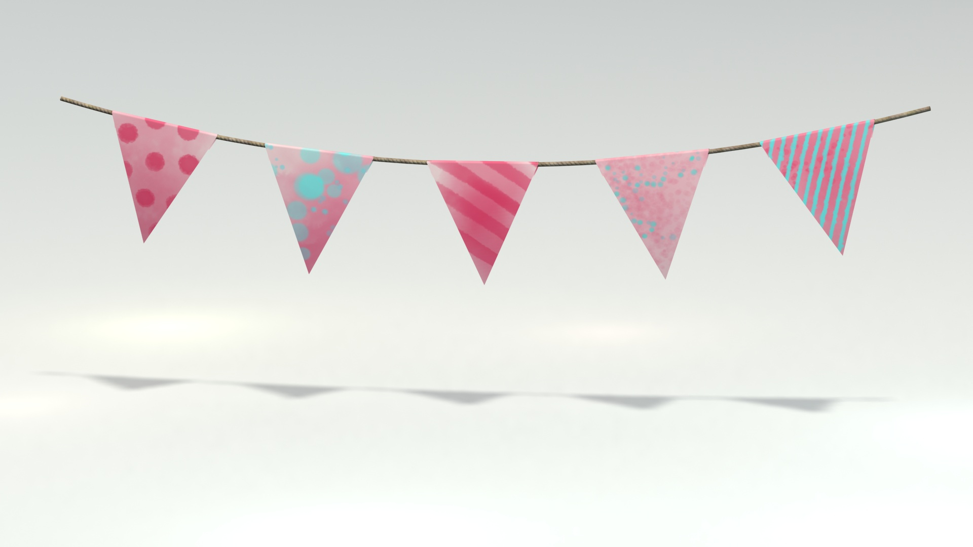Garland Flags 3D Model - TurboSquid 1498321
