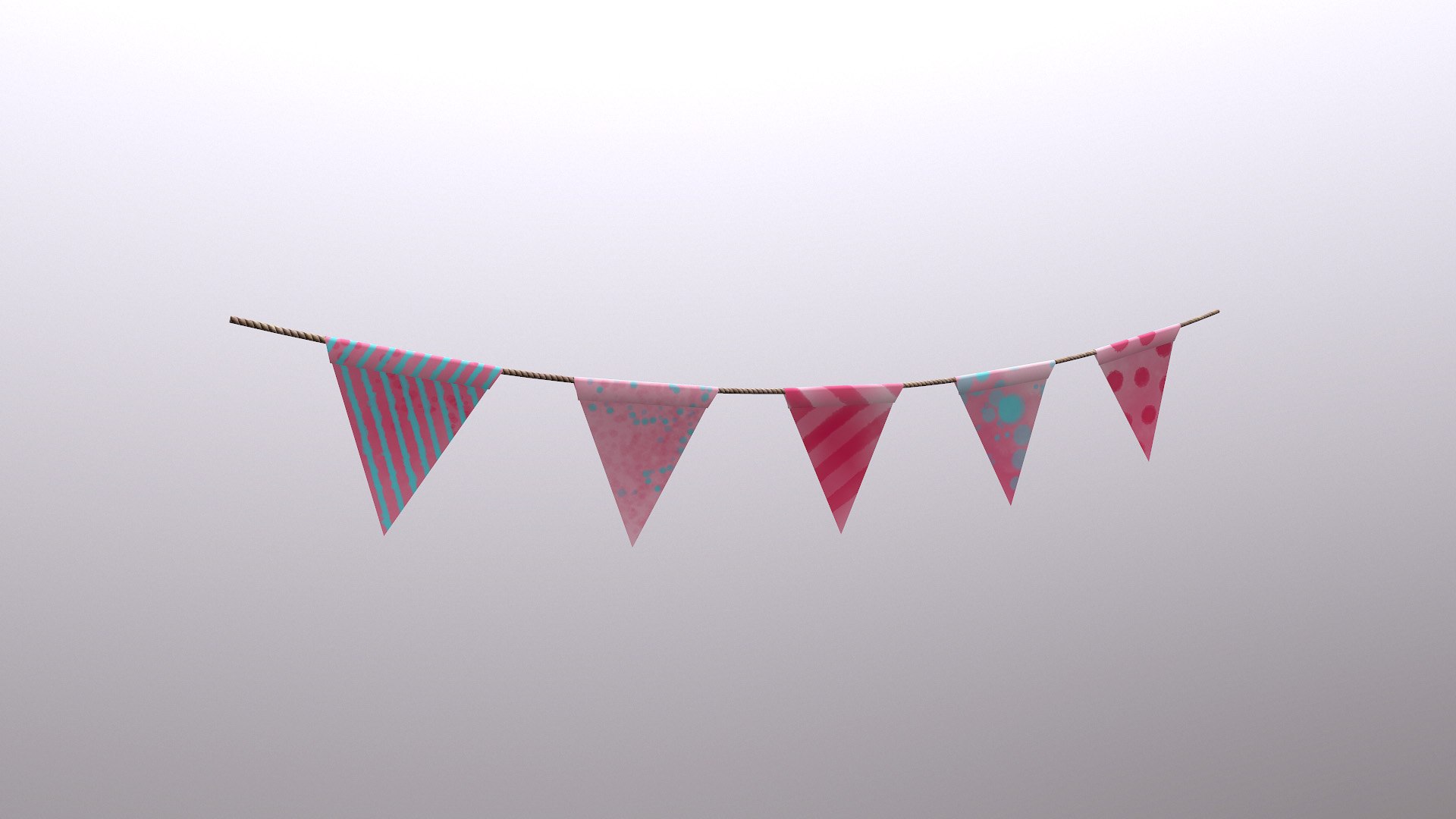 Garland Flags 3D Model - TurboSquid 1498321