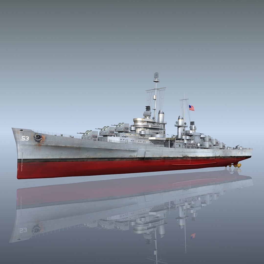 Uss San Diego Cl-53 3d Obj