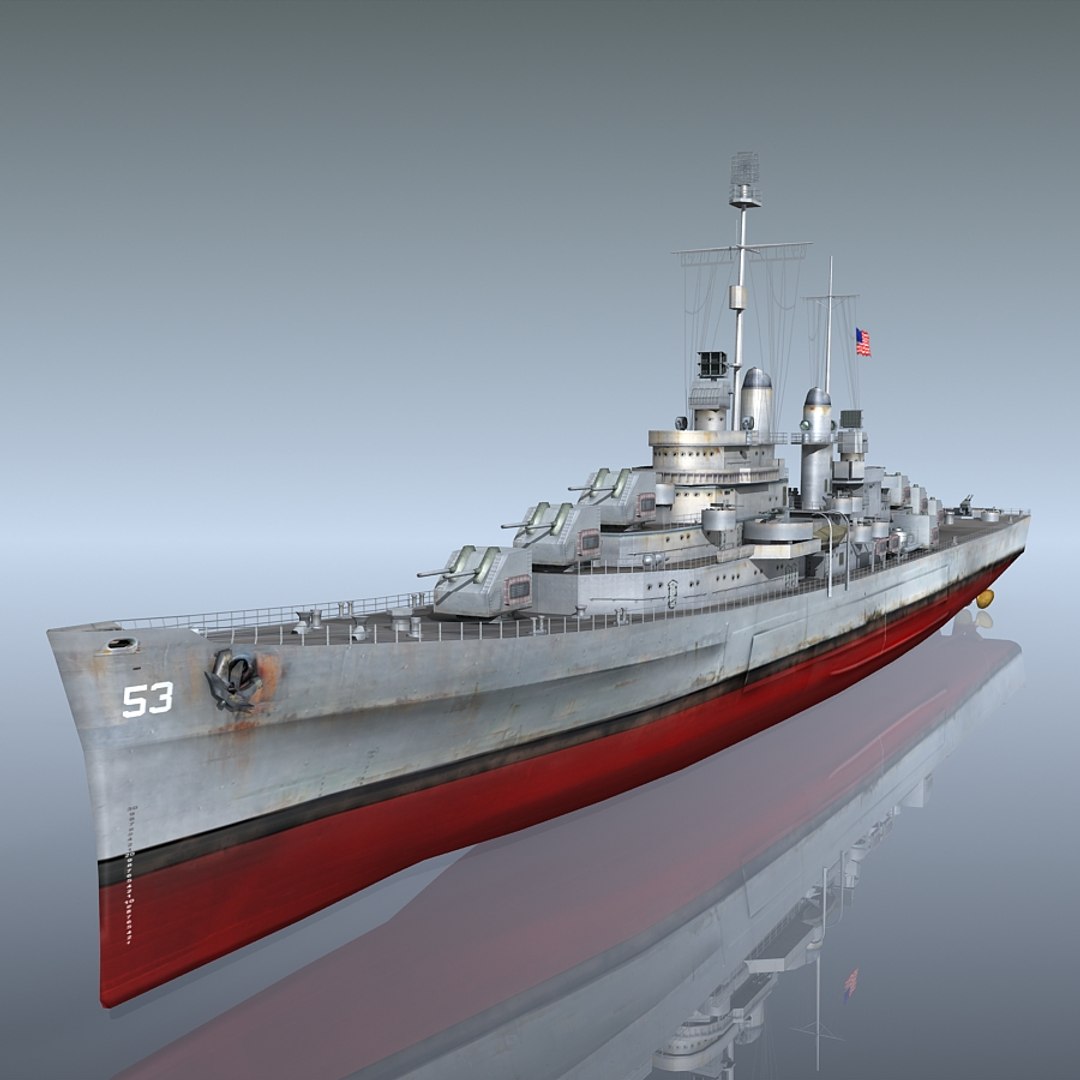 Uss San Diego Cl-53 3d Obj