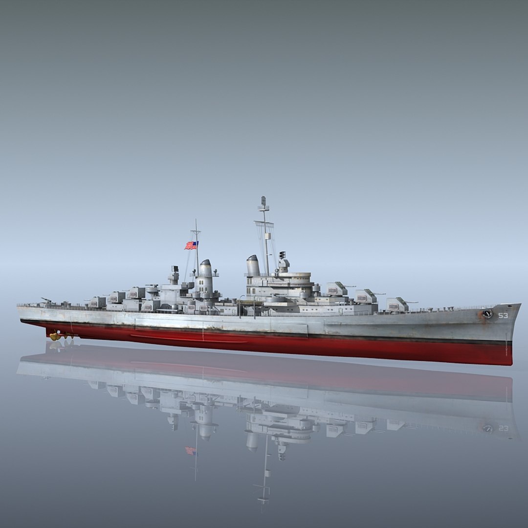 Uss San Diego Cl-53 3d Obj