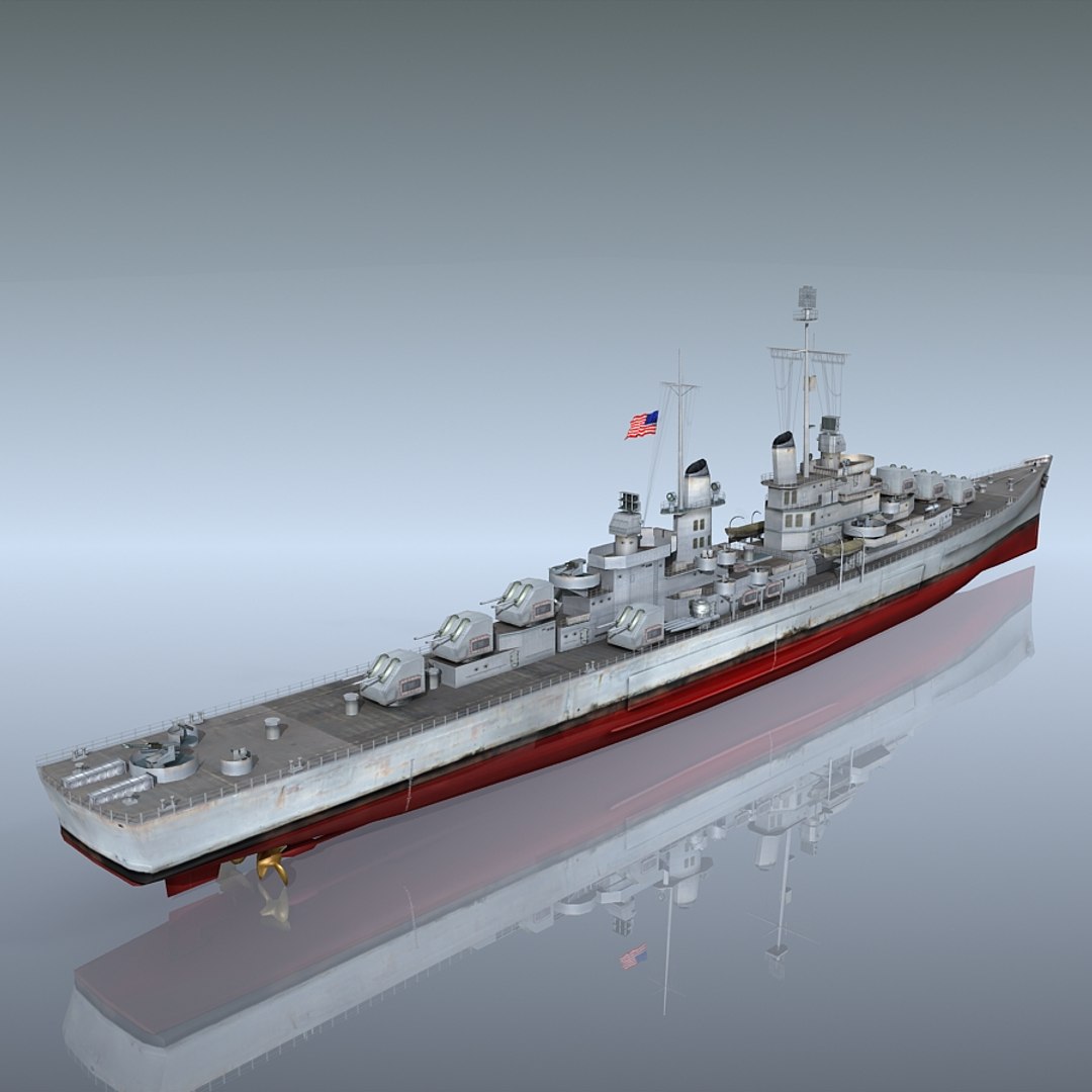 Uss San Diego Cl-53 3d Obj