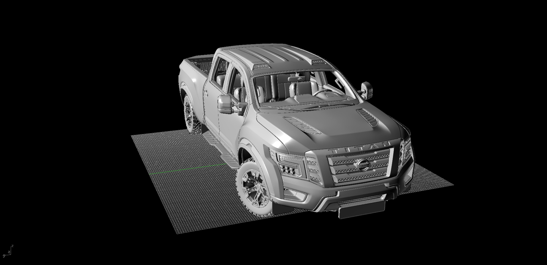3d Nissan Titan 2017 Model