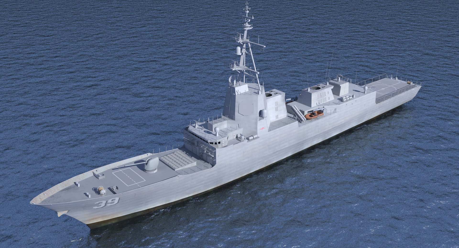 3d model hmas hobart
