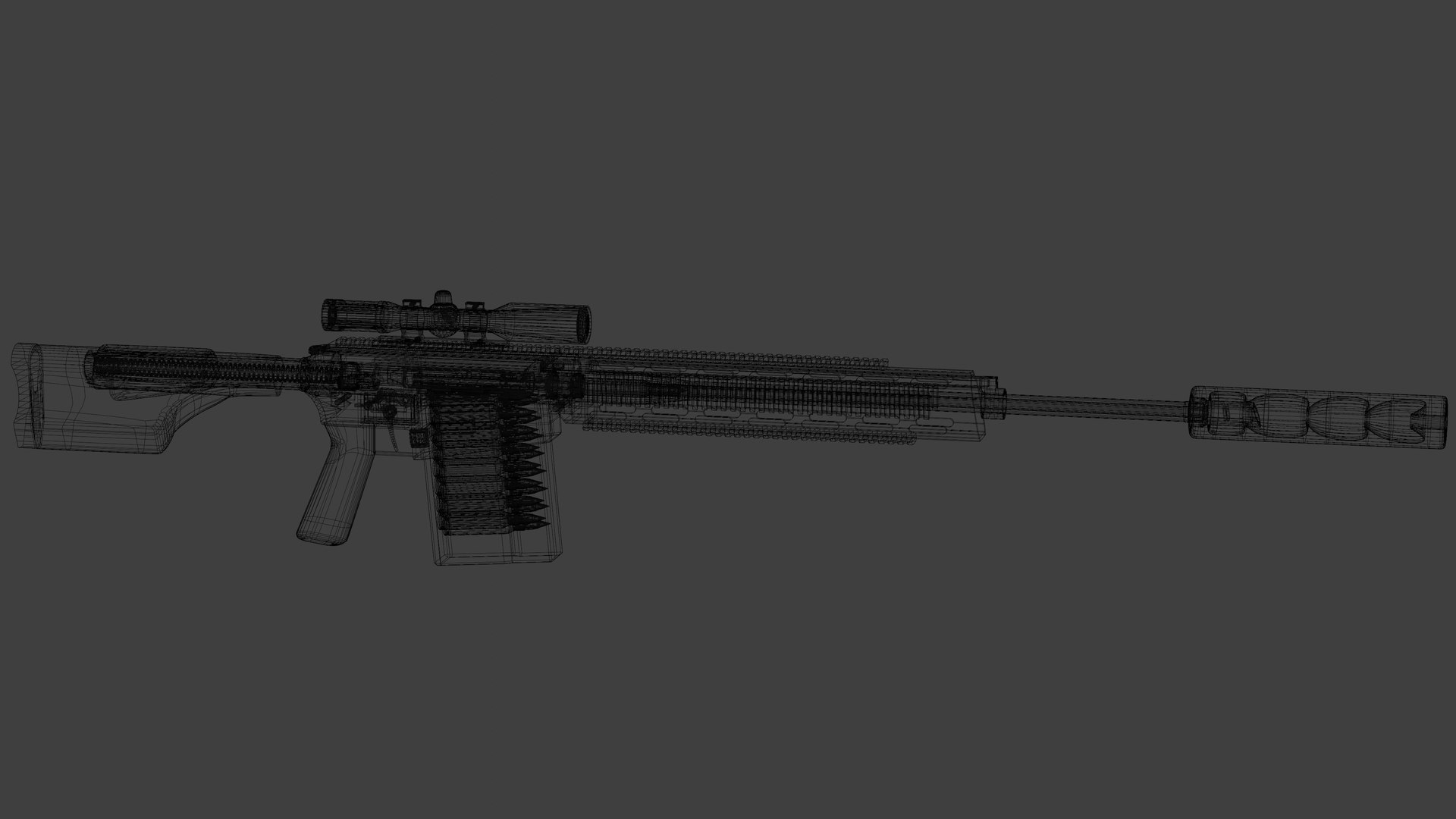 Futuristic SR-25 style Sniper Rifle 3D model - TurboSquid 1960424