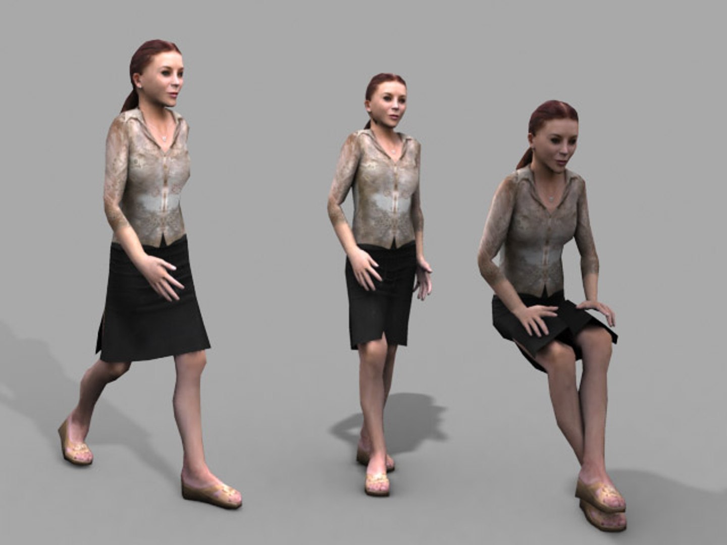 human girl 3d model
