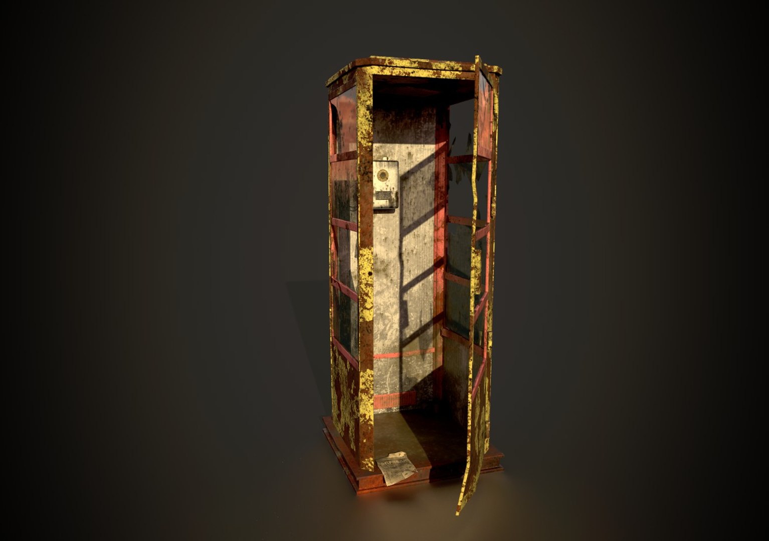 3D Phone Booth Model - TurboSquid 1690814