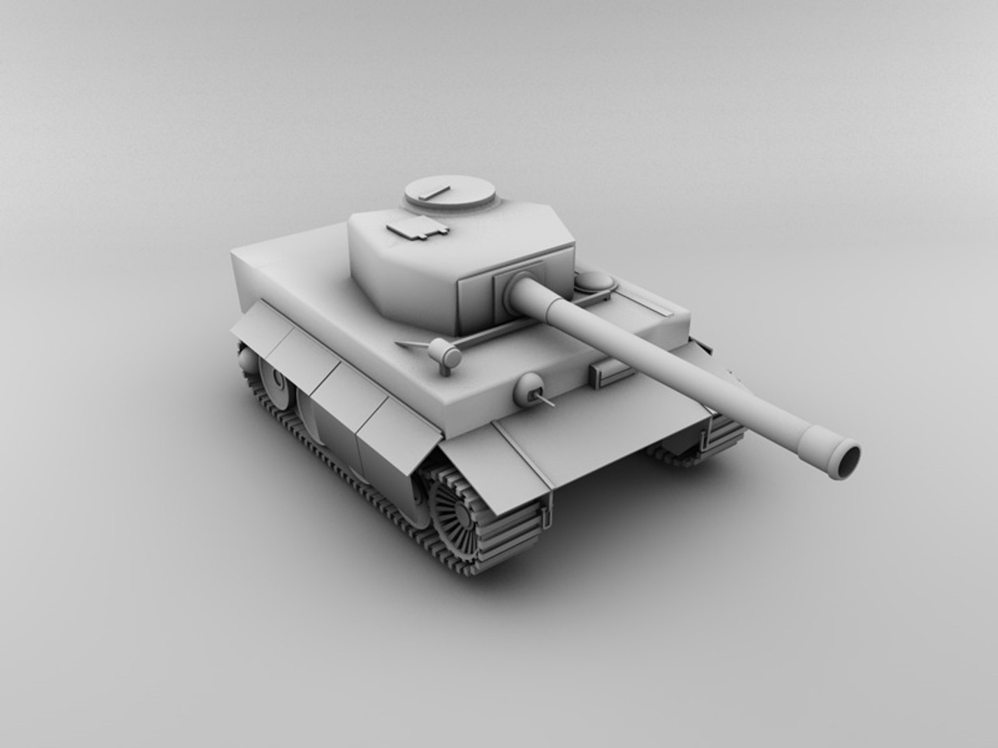 Basic Tiger Tank 3d 3ds