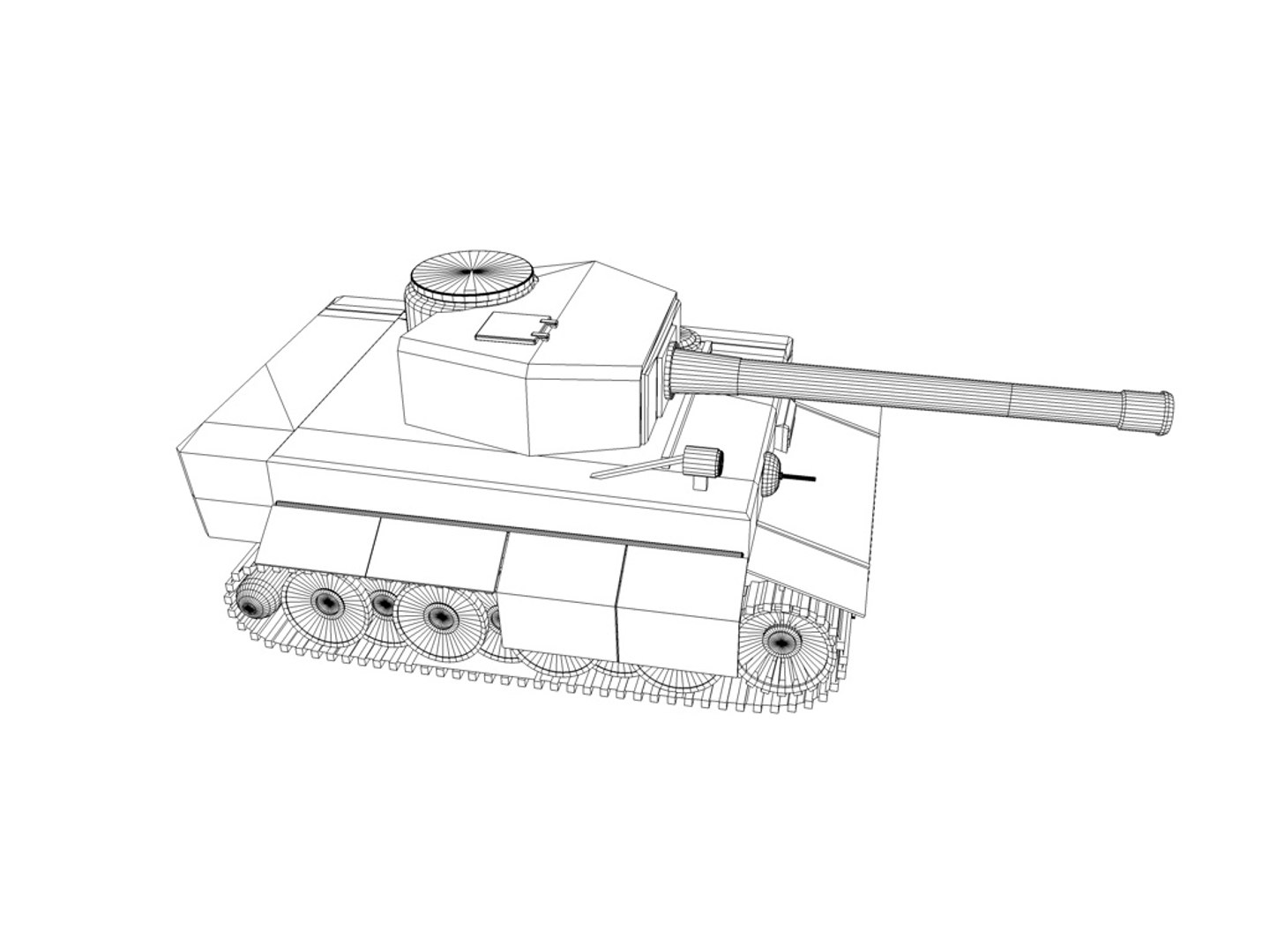 Basic Tiger Tank 3d 3ds
