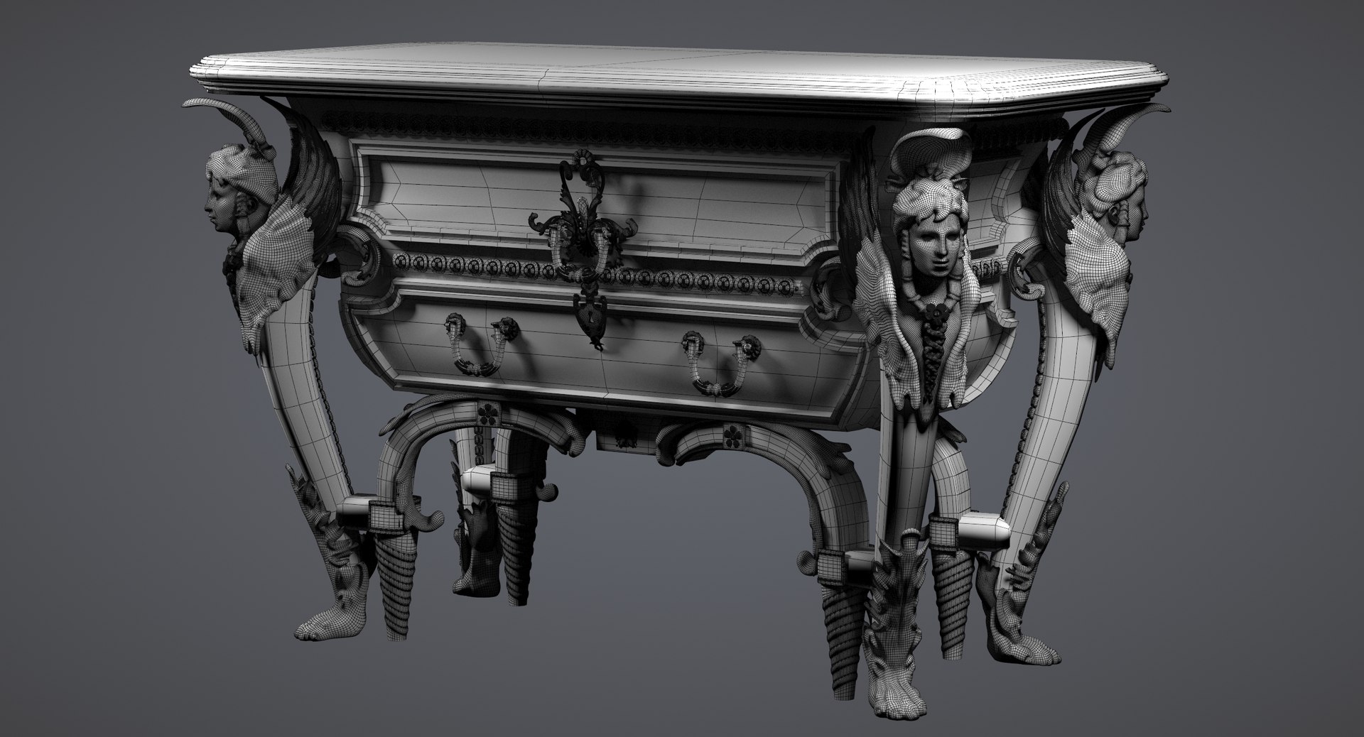 3D Chest C Boulle Model - TurboSquid 1327314